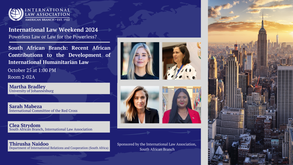 ILW24 Reflection: South African Branch - Recent Contributions to the Development of ...